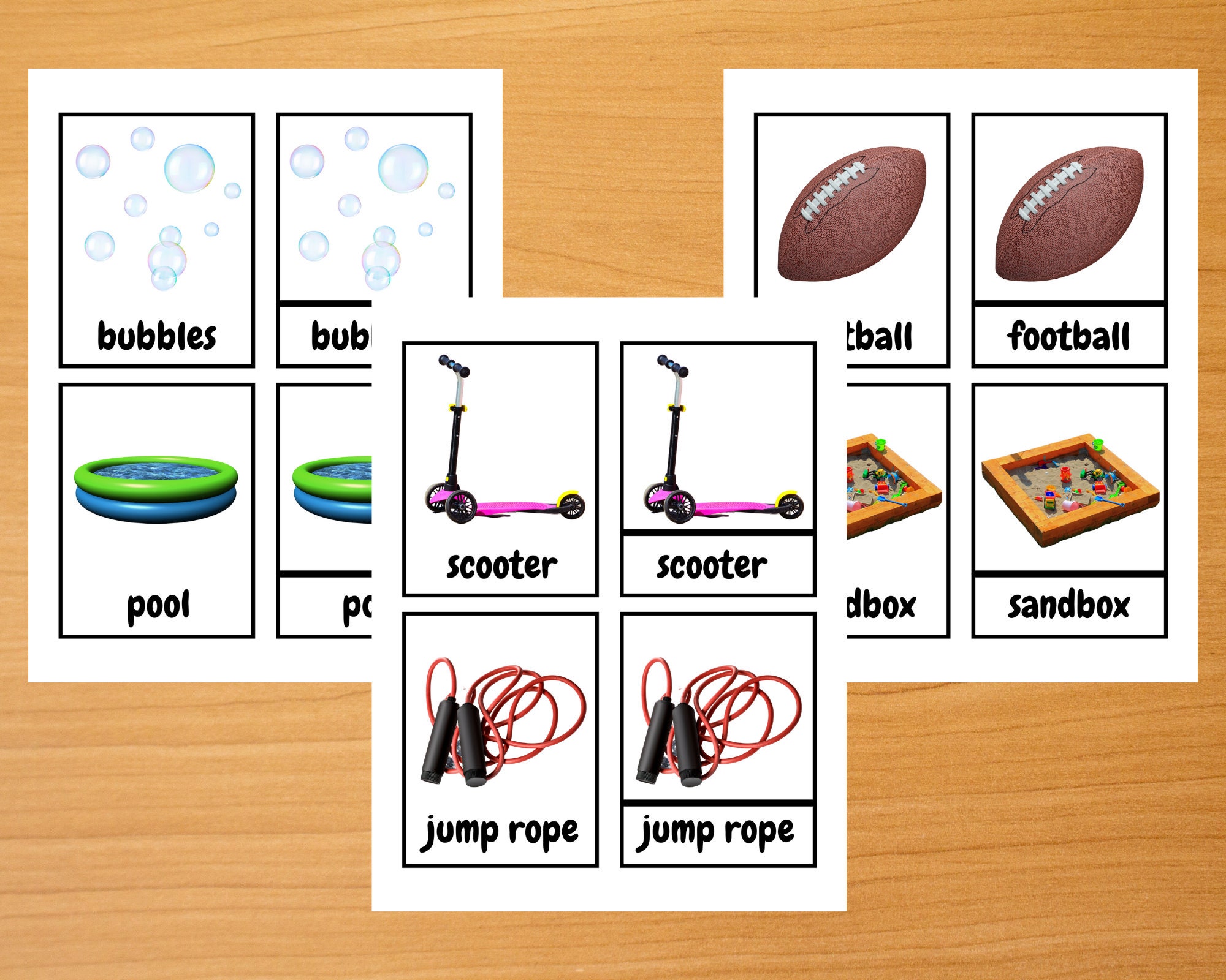 Summer Theme 3 Part Cards| Printable Digital Download| Montessori ...