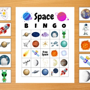 Space Bingo| Digital Download| Printable Play Based Activity ...