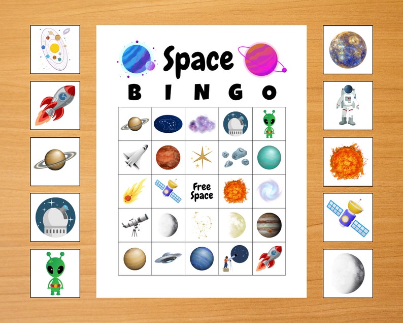 Space Bingo Digital Download Printable Play Based Activity - Etsy Canada