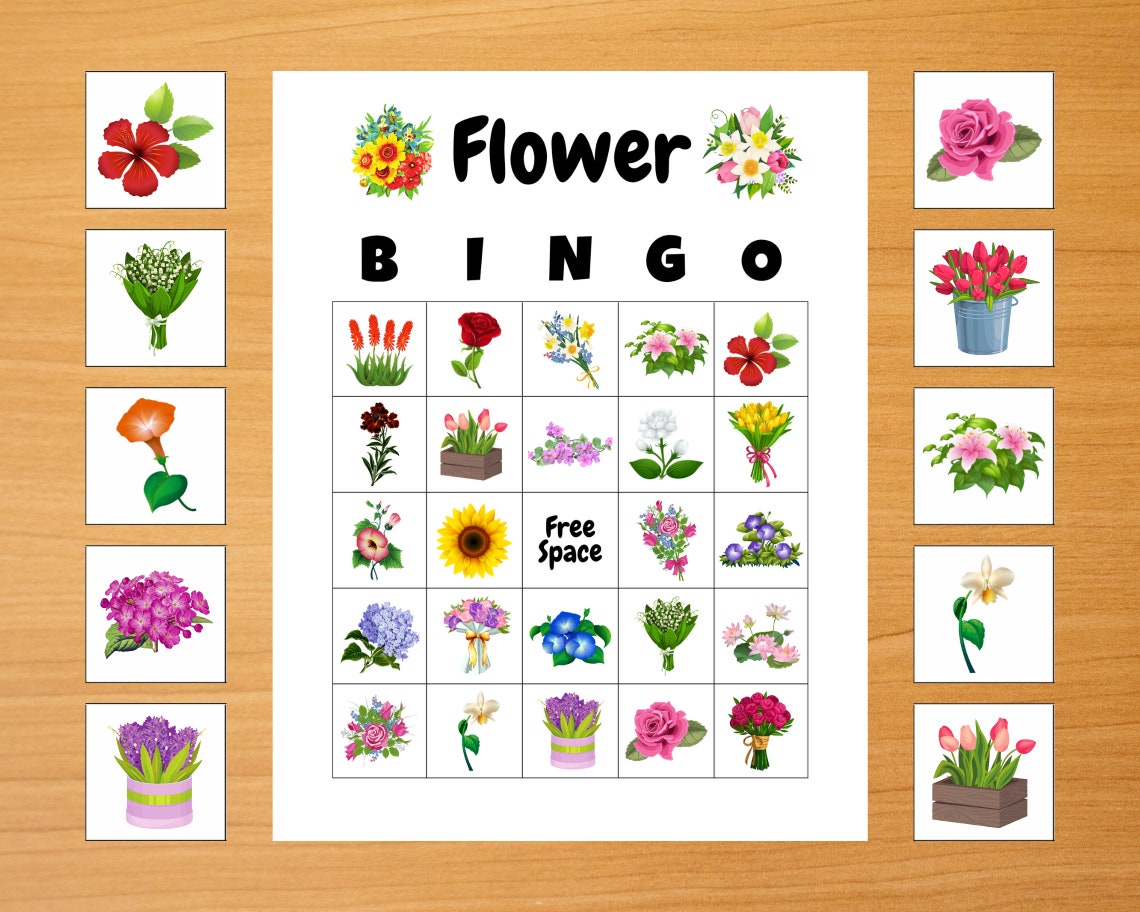 Flower Bingo Digital Download Printable Play Based Activity ...