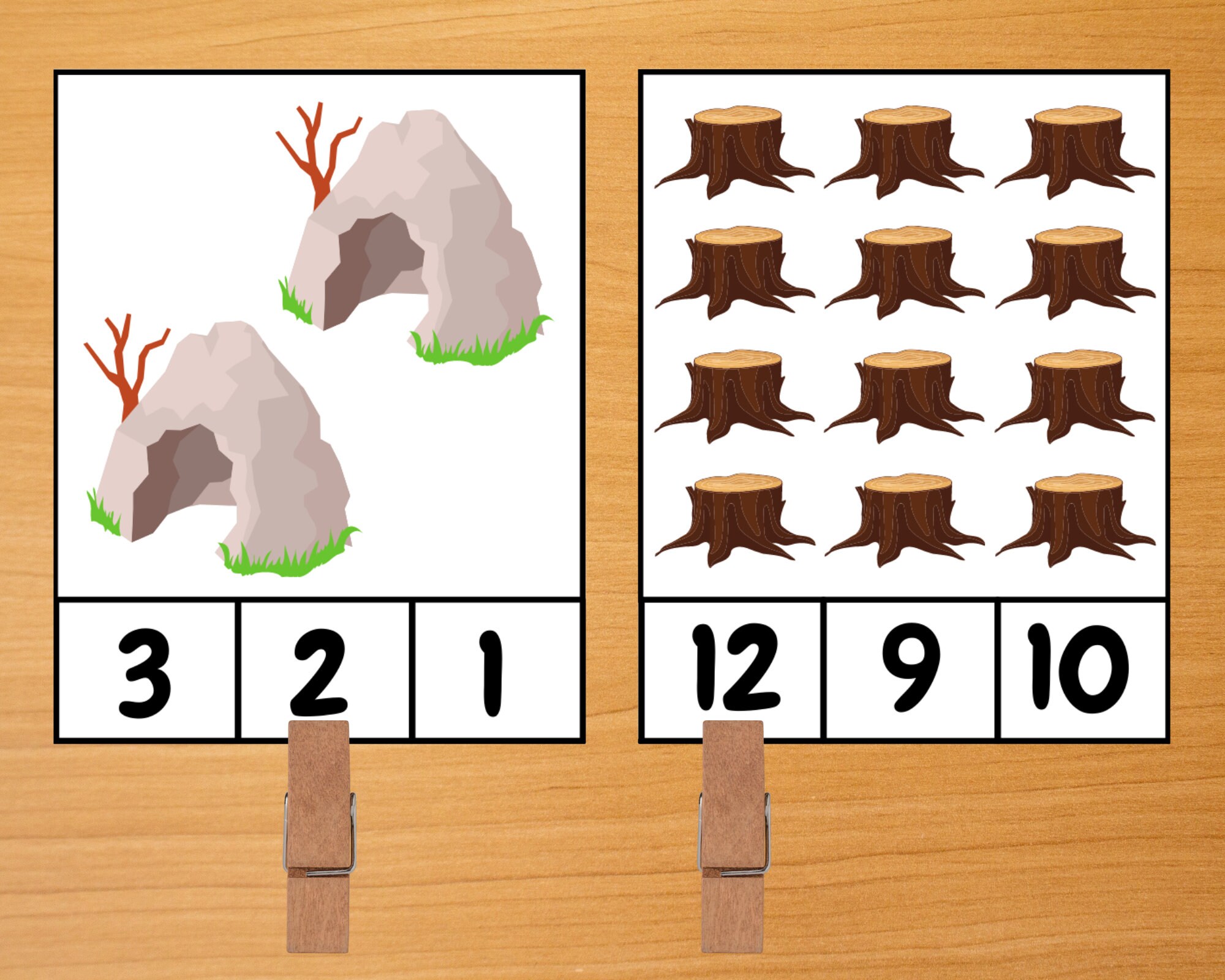 Nature Count and Clip Cards| Printable Digital Download| Montessori ...