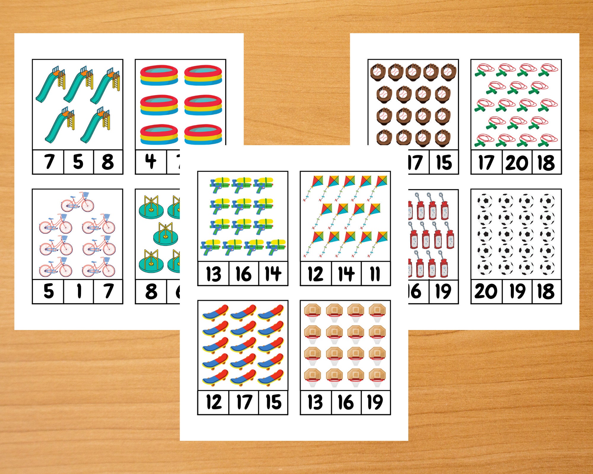 Summer Count and Clip Cards| Printable Digital Download| Montessori ...