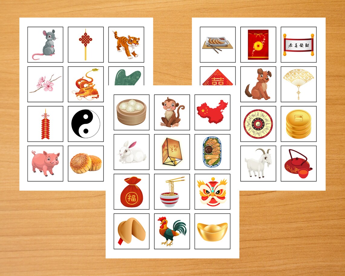 Chinese New Year I Spy Matching Game| Digital Download| Printable Play ...