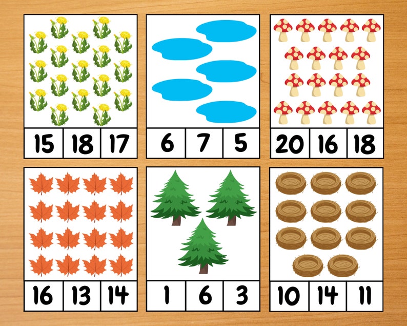 Nature Count and Clip Cards| Printable Digital Download| Montessori ...