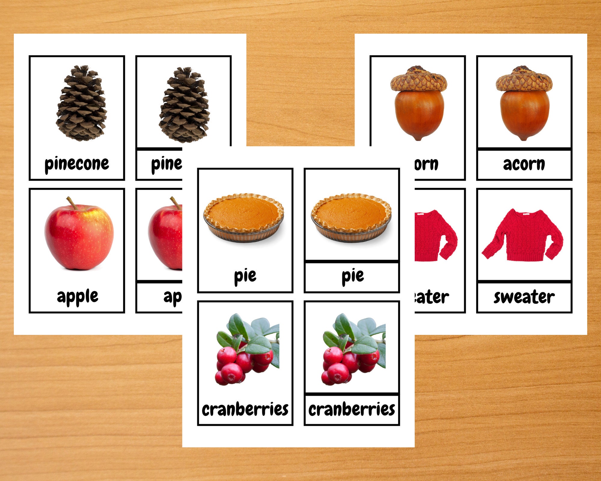 Autumn 3 Part Cards| Child Inspired Printable| Digital Download ...