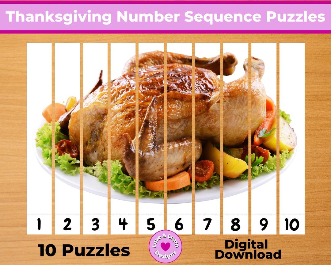 Thanksgiving Number Sequence Puzzles| Child Inspired Printables ...