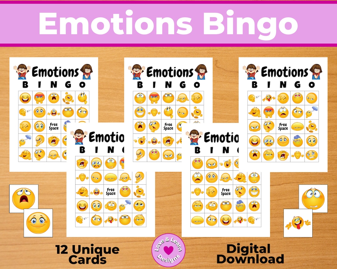 Emotions Bingo| Digital Download| Printable Play Based Activity ...