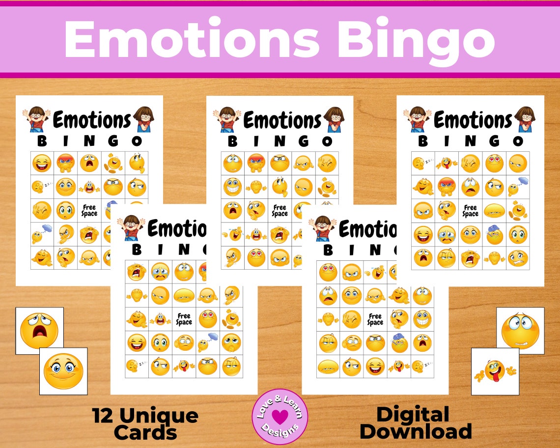 Emotions Bingo Digital Download Printable Play Based Activity ...