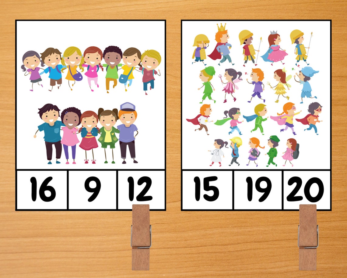 Friendship Count and Clip Cards| Child Inspired Printable| Digital ...
