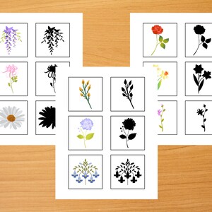Flower Shadow Matching Cards Printable Digital Download| Montessori ...