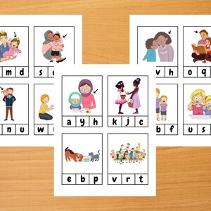 Family Beginning Letter Sound Clip Cards| Printable Digital Download ...
