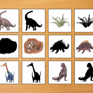 Dinosaurs Shadow Matching Cards| Child Inspired Printables| Digital ...