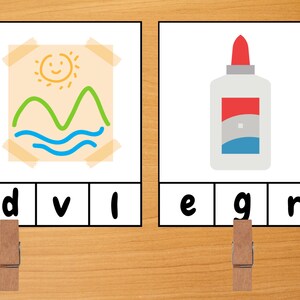 School Beginning Letter Sound Clip Cards| Printable Digital Download ...