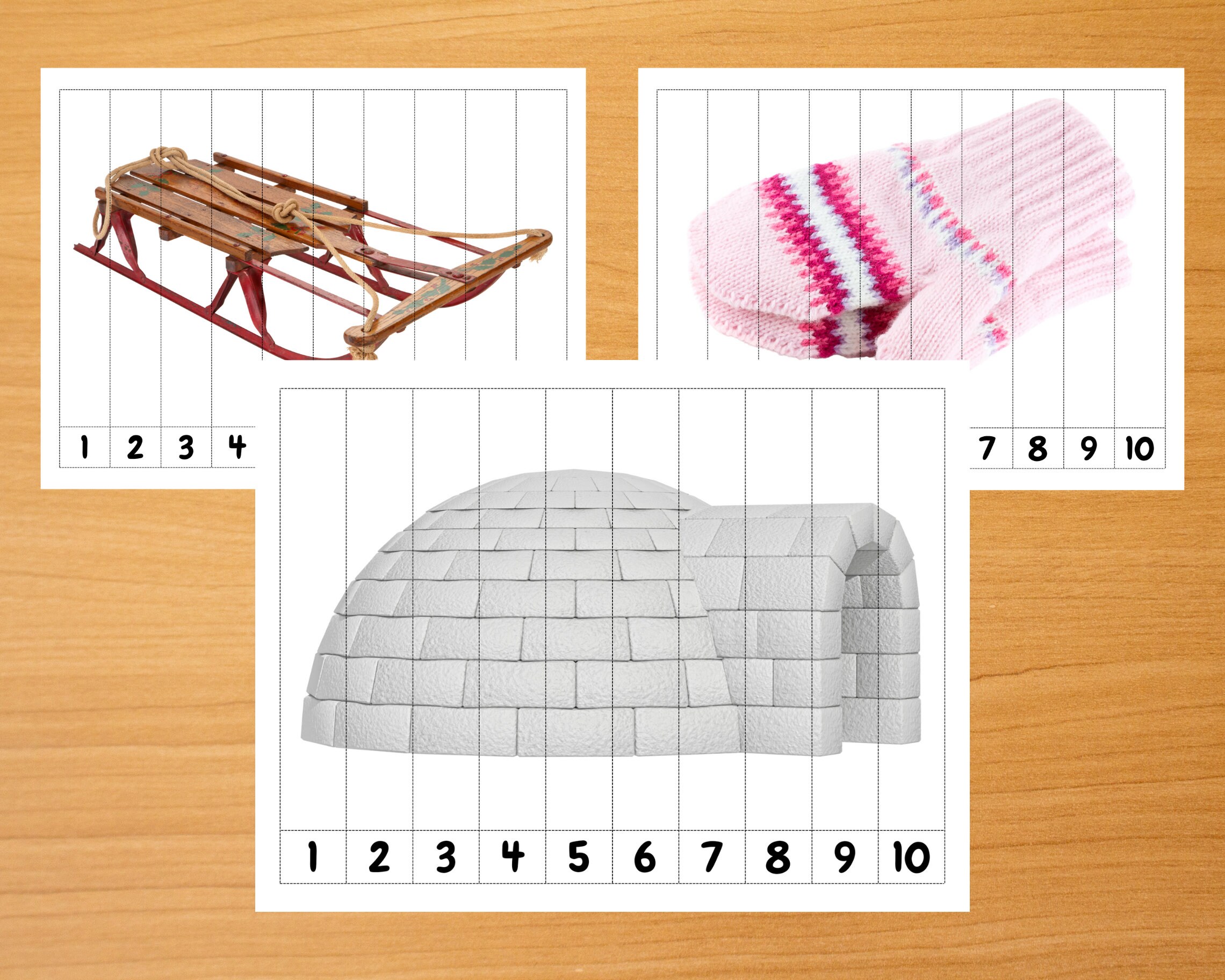 Winter Number Sequence Puzzles| Child Inspired Printables| Digital ...