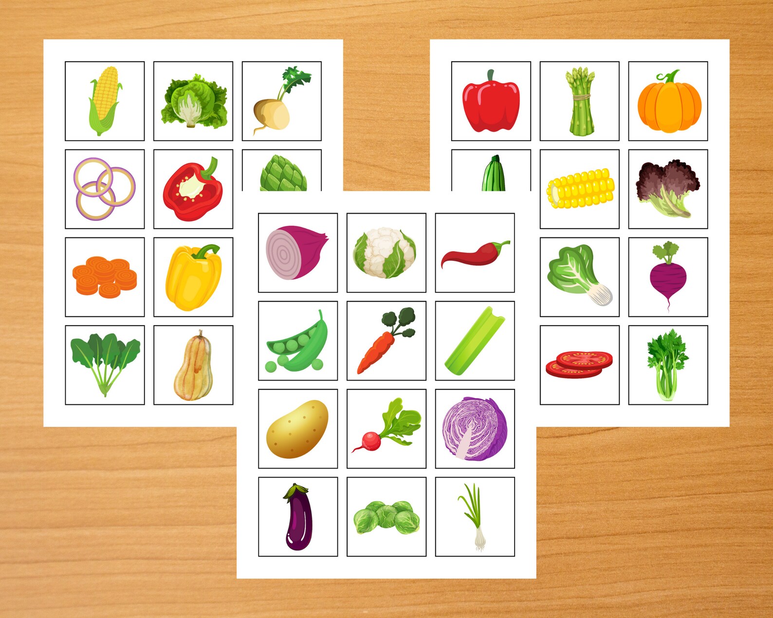 Vegetables I Spy Matching Game| Digital Download| Printable Play Based ...
