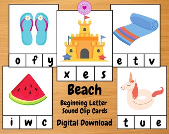 Farm Beginning Letter Sound Clip Cards Printable Digital - Etsy