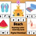 Beach Beginning Letter Sound Clip Cards| Printable Digital Download ...