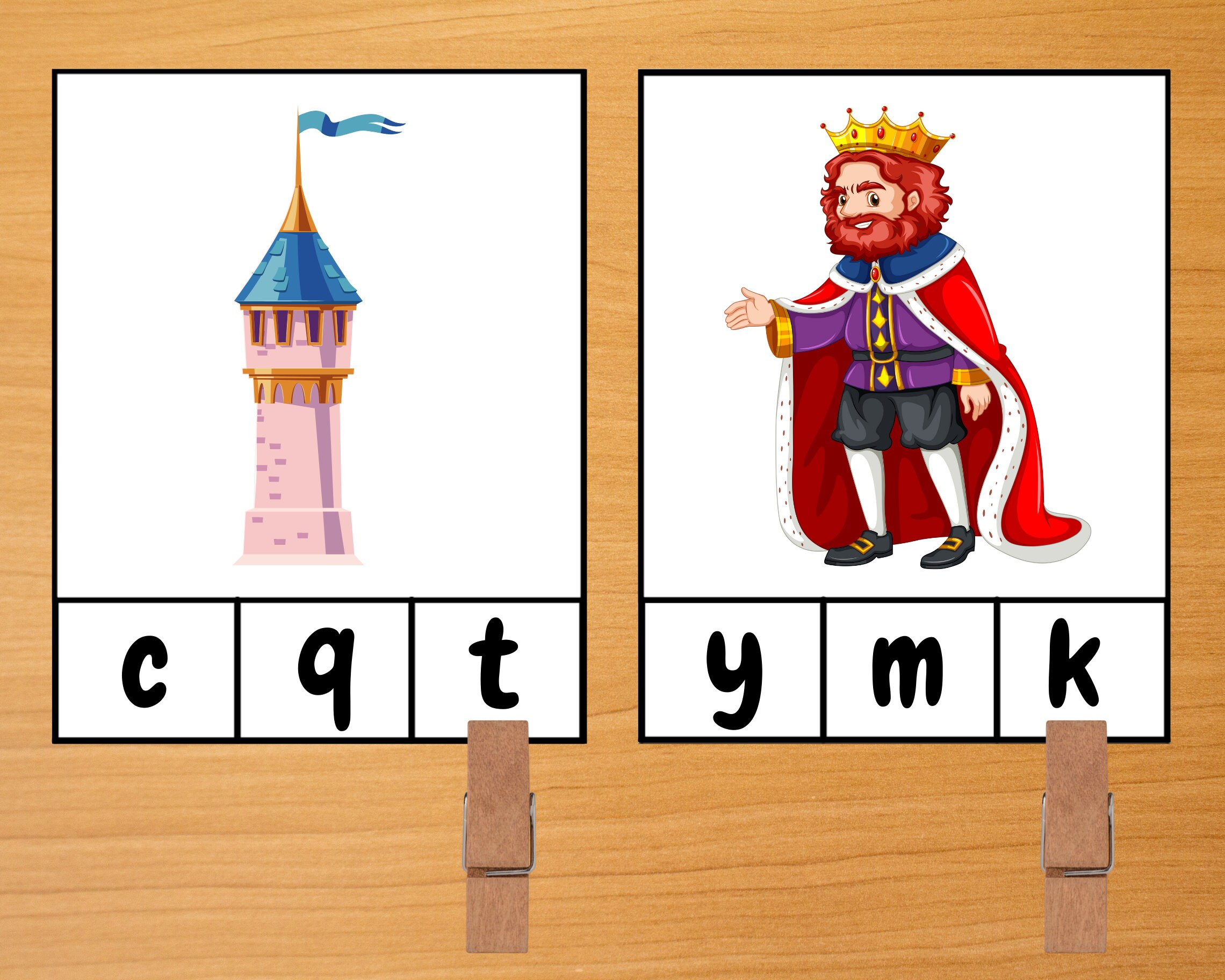 Fairy Tales Beginning Letter Sound Clip Cards| Child Inspired Printable ...