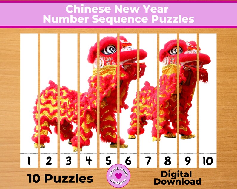 Chinese New Year Number Sequence Puzzles Child Inspired Printables ...