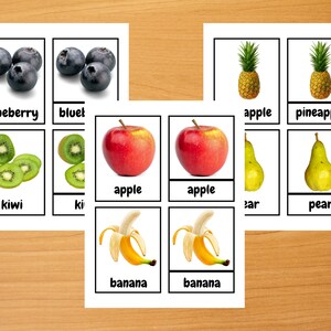 Fruits Theme 3 Part Cards| Printable Digital Download| Montessori ...