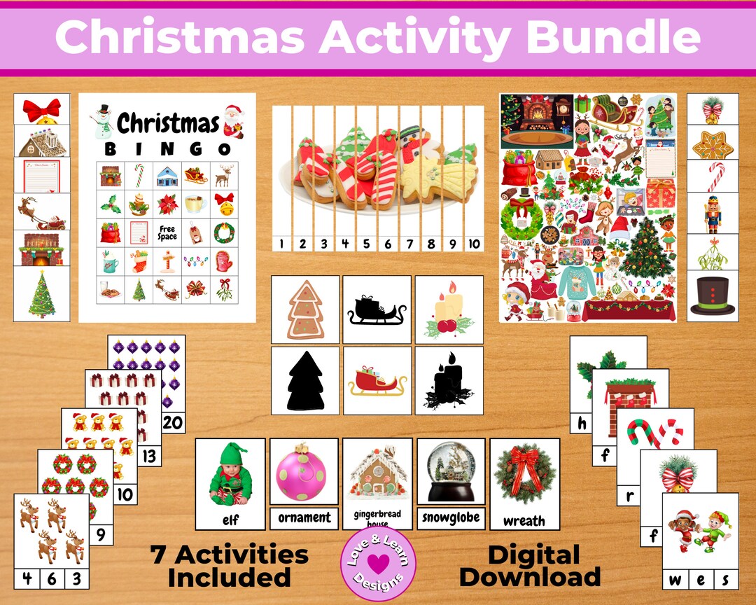 Christmas Activity Bundle| Child Inspired Printables| Digital Download ...