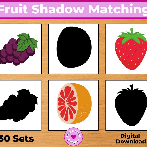 Fruit Matching Digital - Etsy