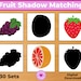 Fruits Shadow Matching Cards Printable Digital Download| Montessori ...