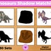 Dinosaurs Shadow Matching Cards| Child Inspired Printables| Digital ...