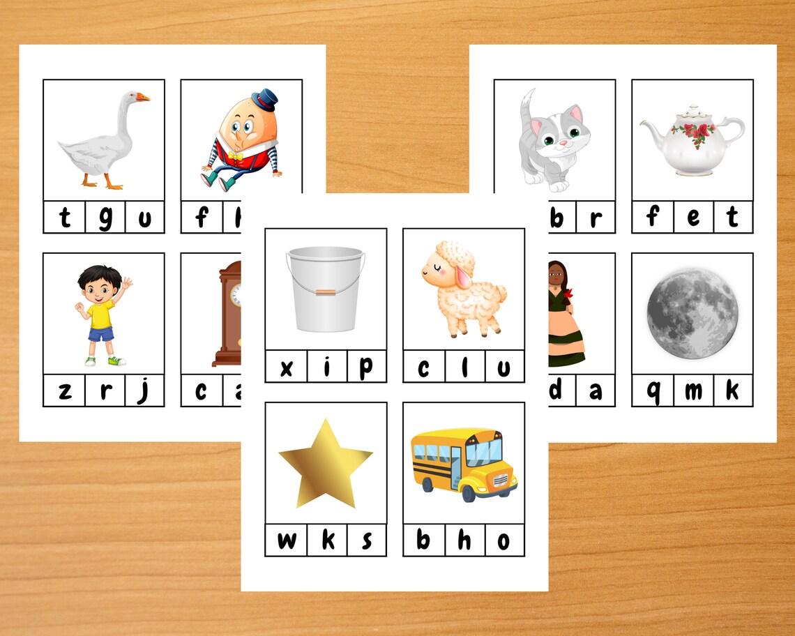 Nursery Rhyme Beginning Letter Sound Clip Cards| Child Inspired ...