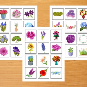 Flowers I Spy Matching Game| Digital Download| Printable Play Based ...