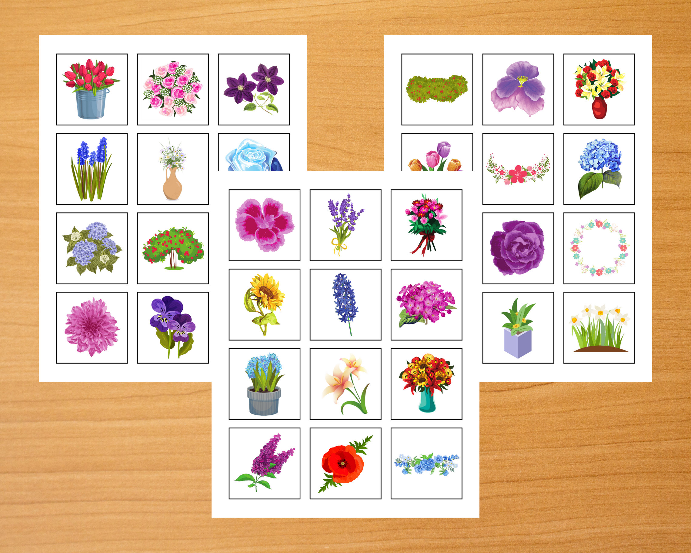 Flowers I Spy Matching Game| Digital Download| Printable Play Based ...
