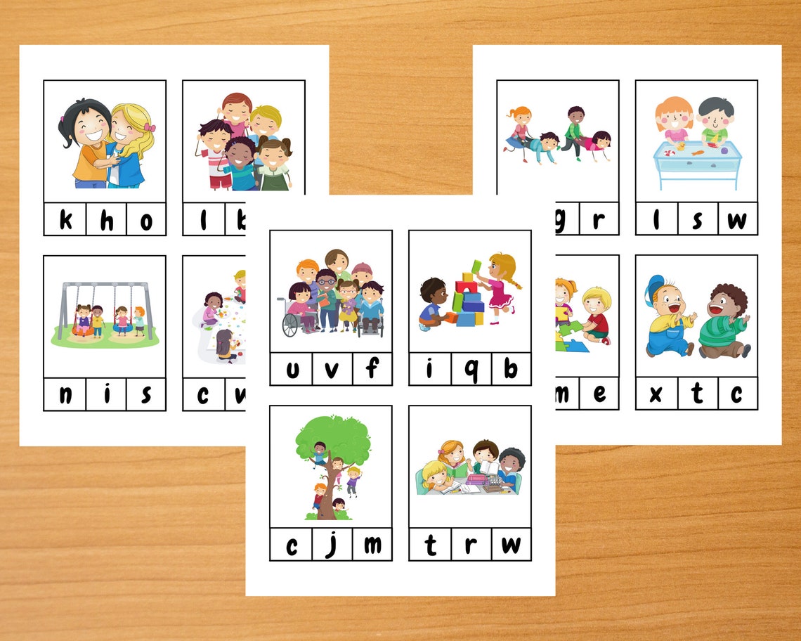 Friendship Beginning Letter Sound Clip Cards| Printable Digital ...
