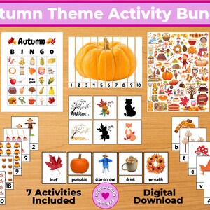 Autumn Theme Activity Bundle| Child Inspired Printables| Digital ...