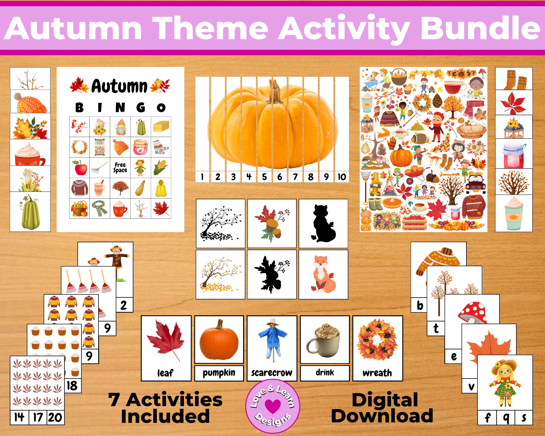 Autumn Theme Activity Bundle| Child Inspired Printables| Digital ...