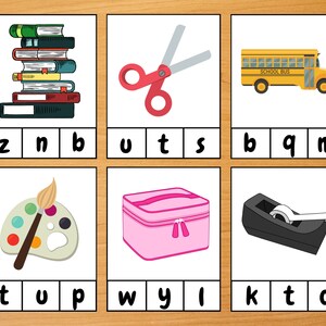 School Beginning Letter Sound Clip Cards| Printable Digital Download ...