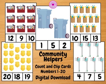 Woodland Animals Count and Clip Cards| Child Inspired Printables ...