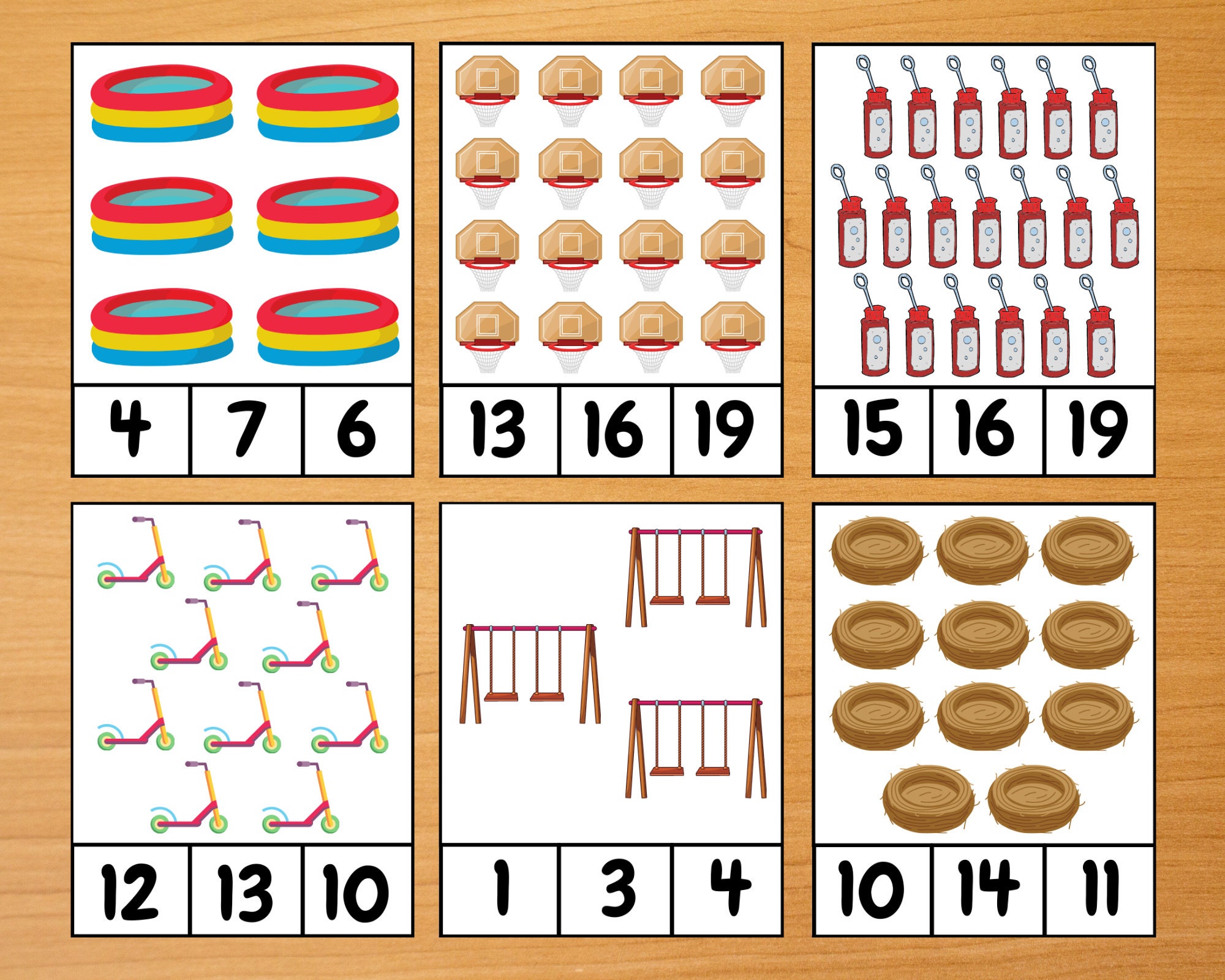 Summer Count and Clip Cards| Printable Digital Download| Montessori ...