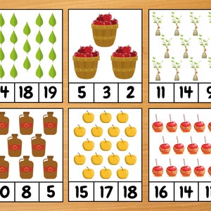 Apples Count and Clip Cards| Printable Digital Download| Montessori ...