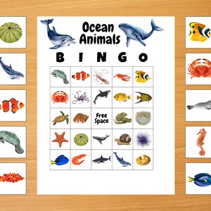 Ocean Animals Bingo Digital Download| Printable Play Based Activity ...