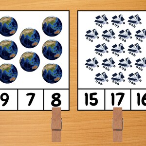 Space Count and Clip Cards| Child Inspired Printables|math Digital ...