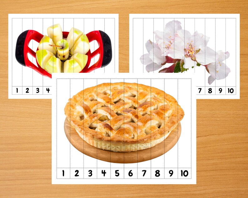 Apple Number Sequence Puzzles| Child Inspired Printables| Digital ...