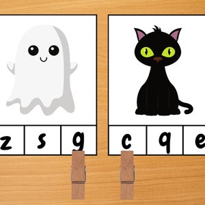 Halloween Beginning Letter Sound Clip Cards| Child Inspired Printable ...