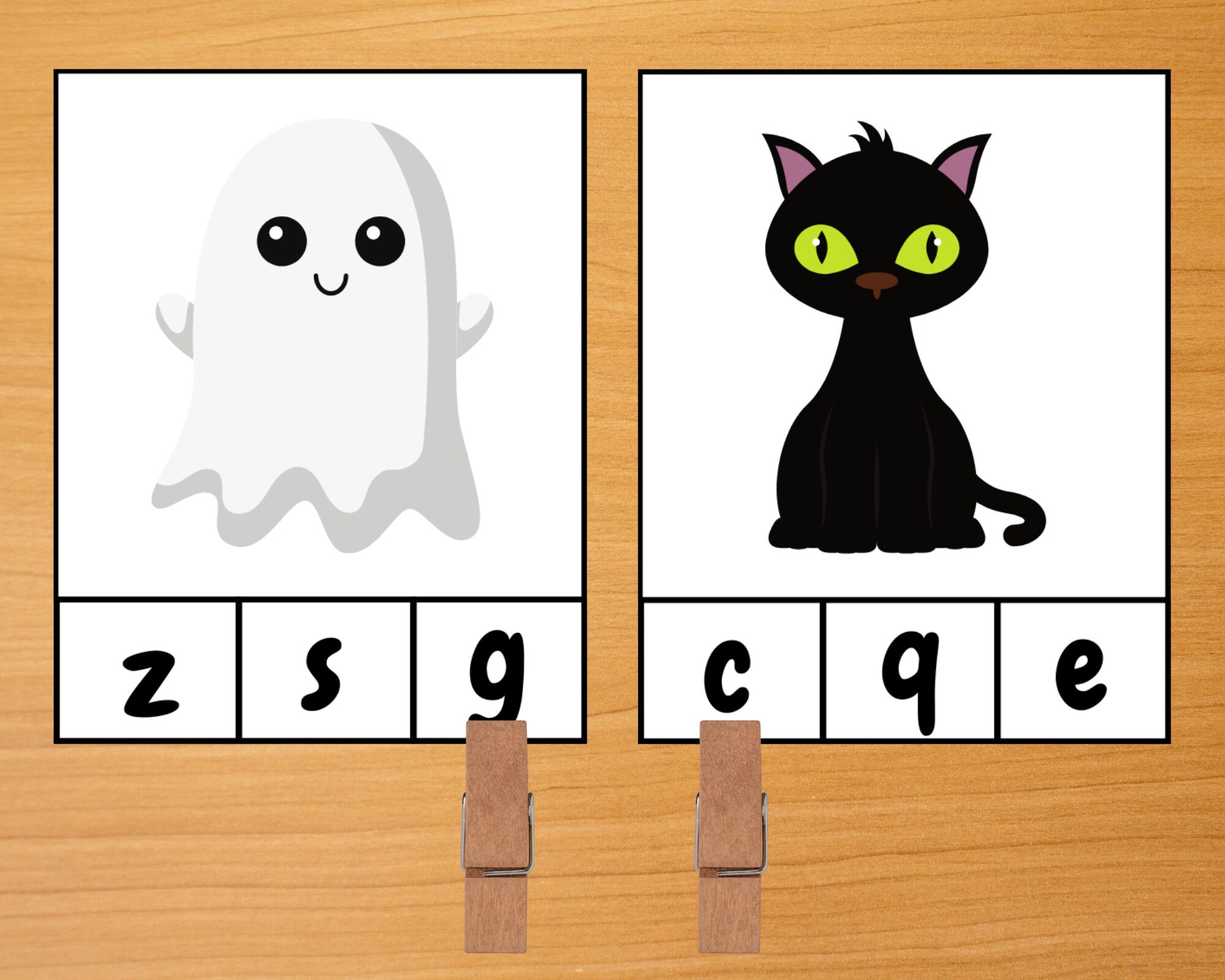 Halloween Beginning Letter Sound Clip Cards| Child Inspired Printable ...
