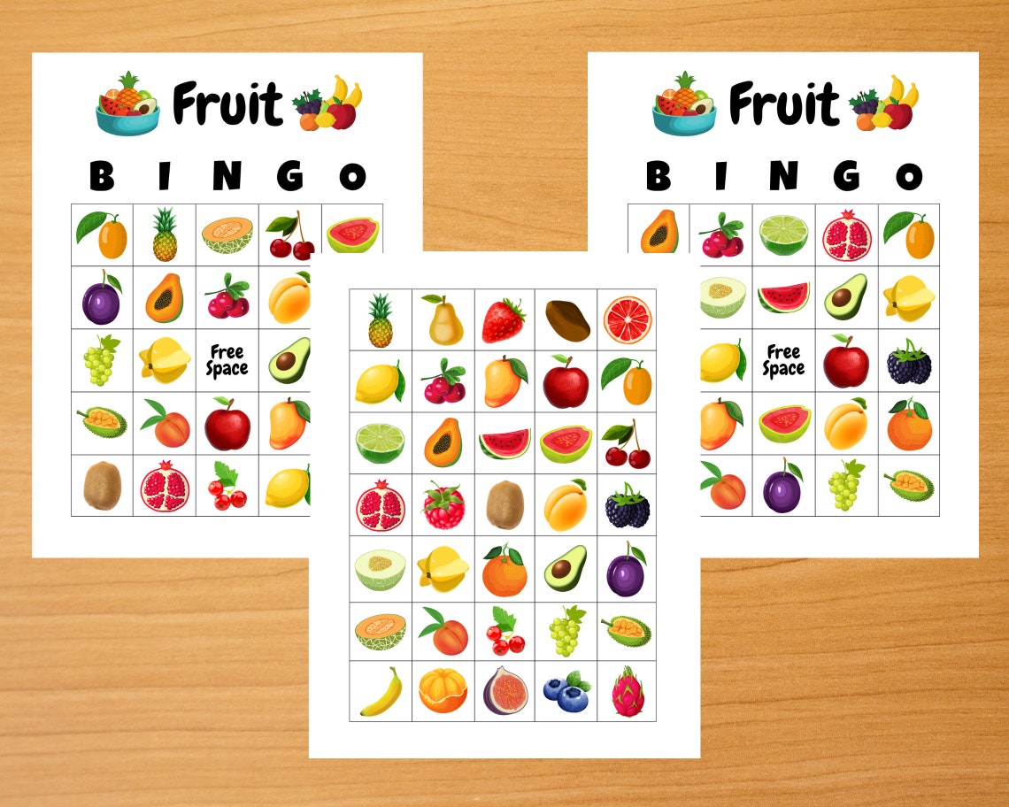 Fruit Bingo Digital Download Printable Play Based Activity ...