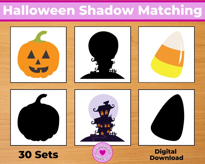 Halloween Shadow Matching Cards| Child Inspired Printables| Digital ...