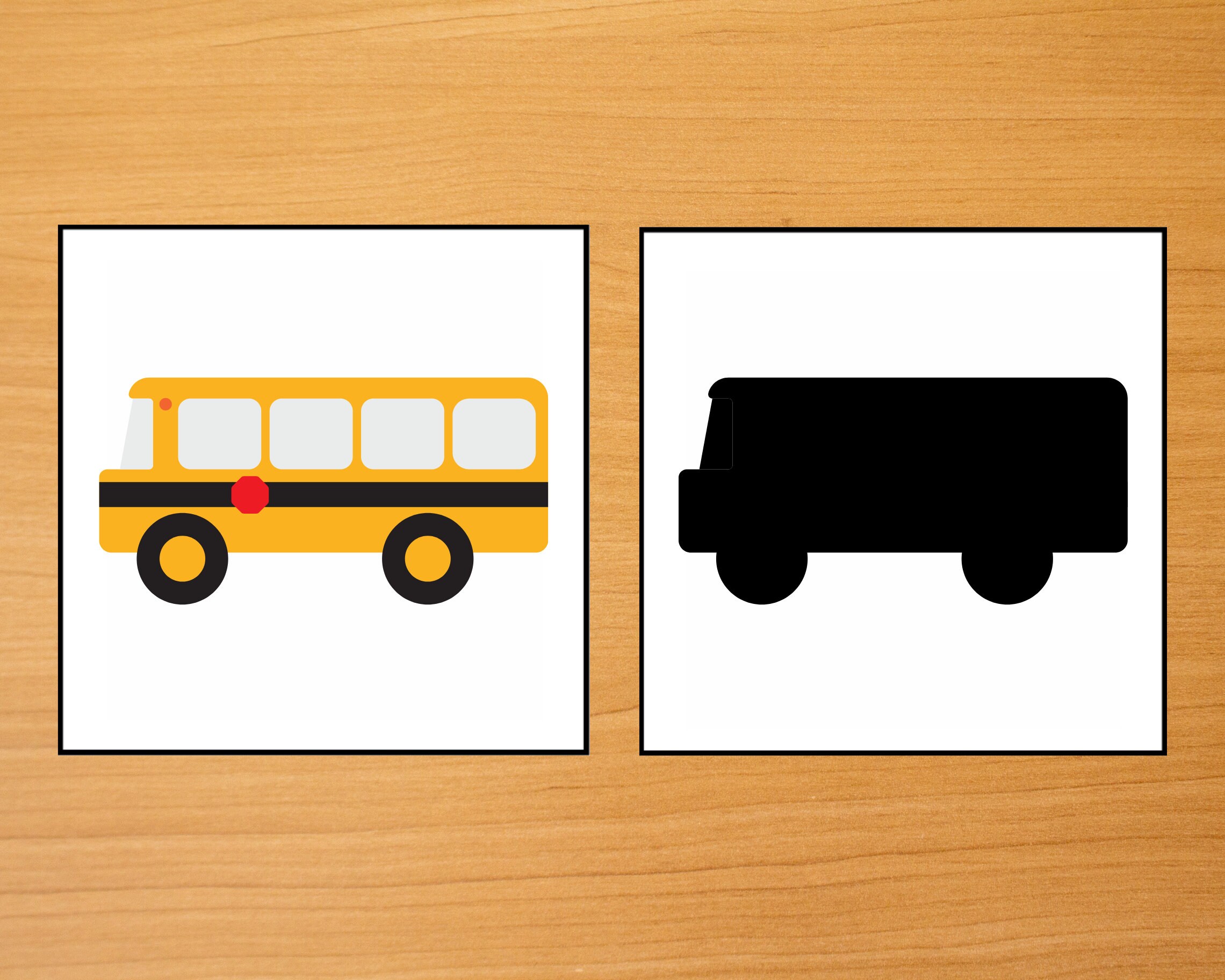 School Shadow Matching Cards| Child Inspired Printables| Digital ...