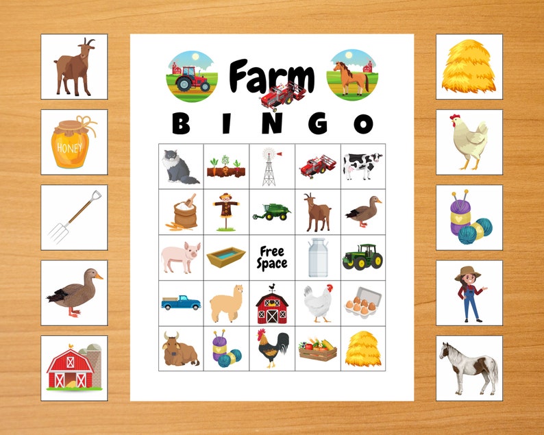 Farm Bingo| Digital Download| Printable Play Based Activity ...