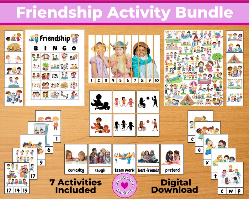 Friendship Theme Activity Bundle| Child Inspired Printables| Digital ...