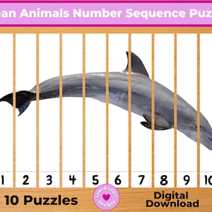 Ocean Animals Number Sequence Puzzles| Child Inspired Printables ...