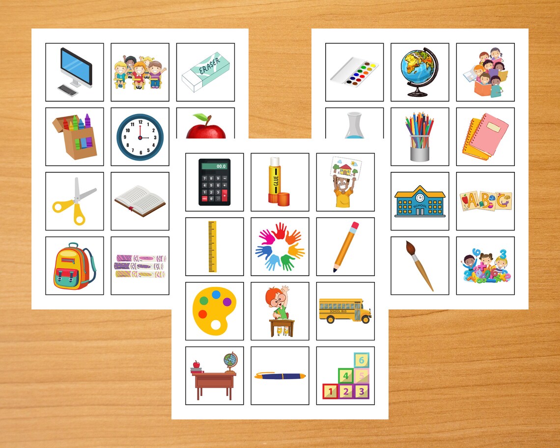 School I Spy Matching Game| Digital Download| Printable Play Based ...